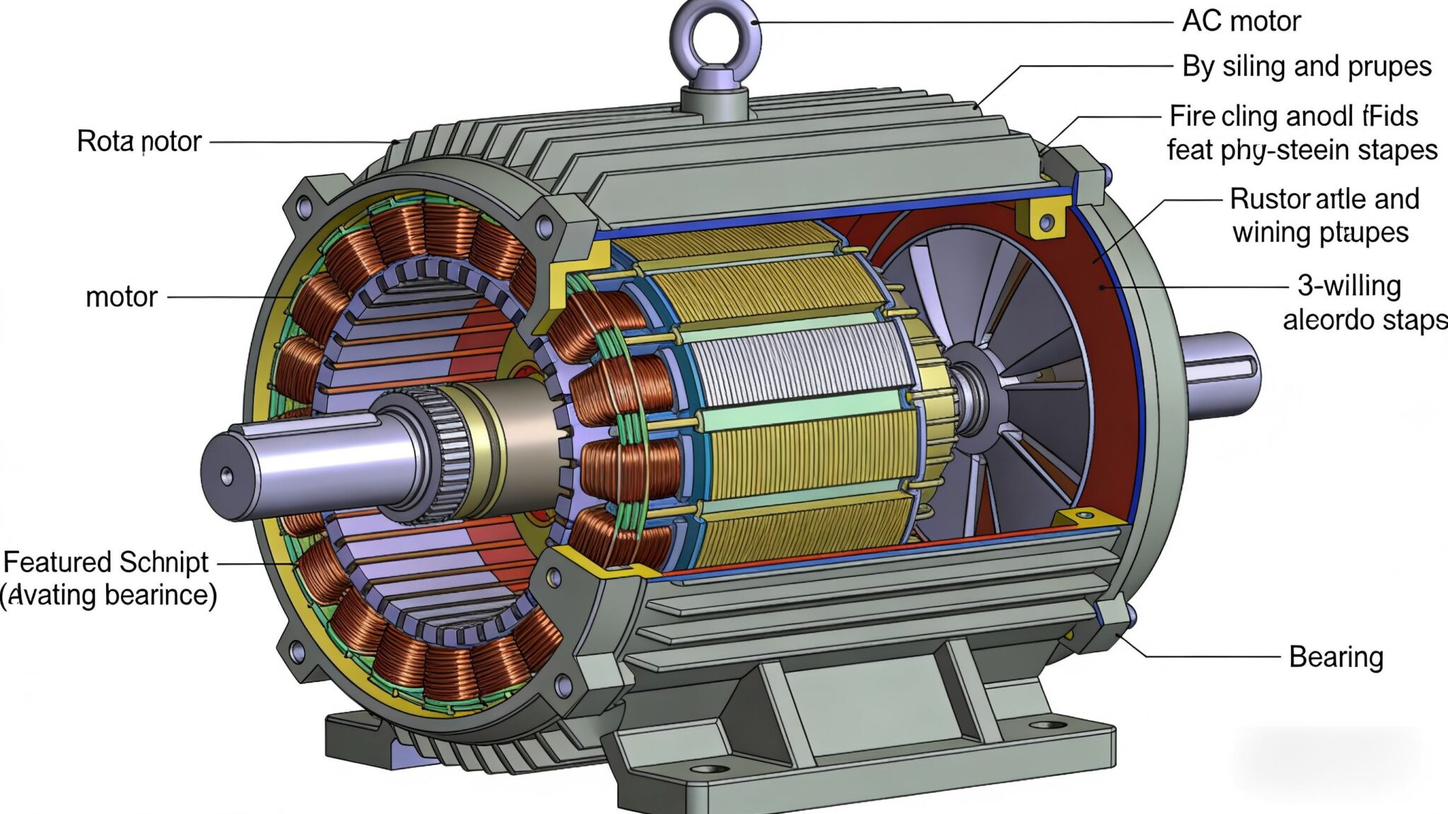 AC Motor Components: Stator, Rotor, Windings & Bearings-DAYOU TECH