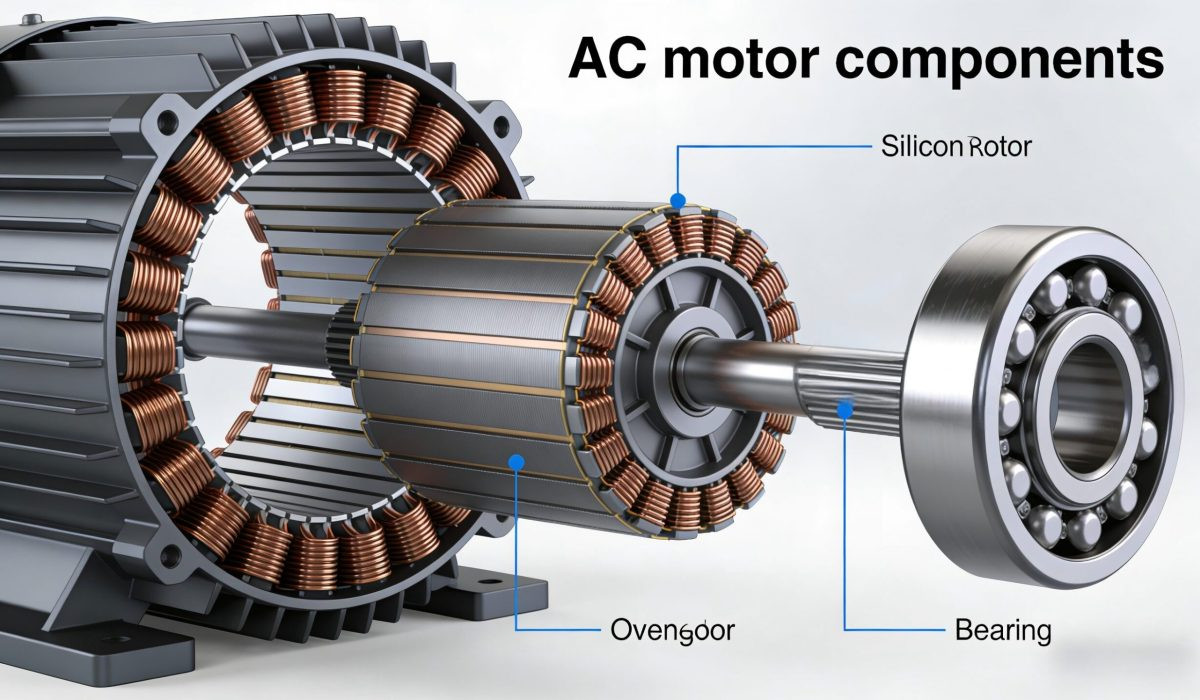 AC Motor Components: Stator, Rotor, Windings & Bearings-DAYOU TECH